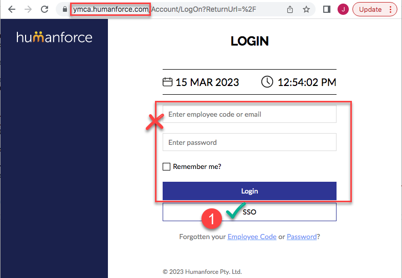Login and Basic Navigation in Humanforce (web) (Note: only required if you plan to use the web ...